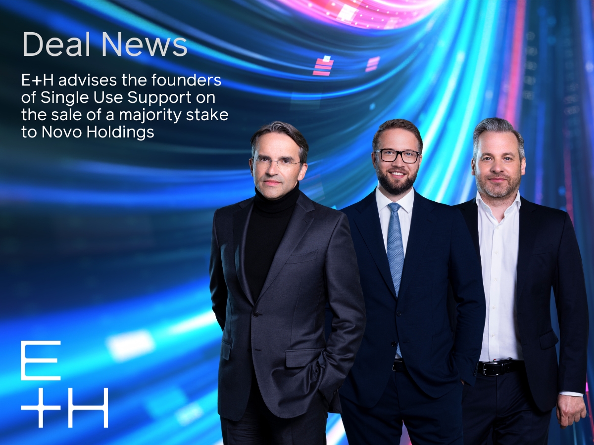 E+H berät die Gründer von Single Use Support beim Verkauf einer Mehrheitsbeteiligung an Novo ...